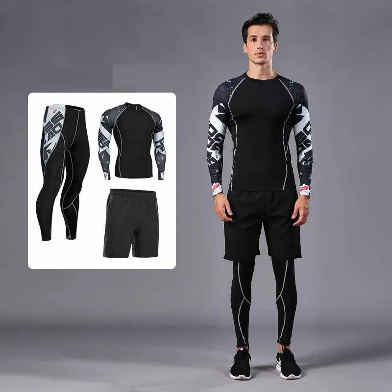 Tracksuit Compression Clothing Men Sports Gym Suit - Compression ...