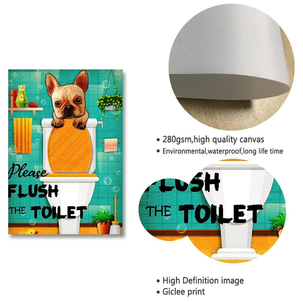 Flush Toilet Sign For Kids