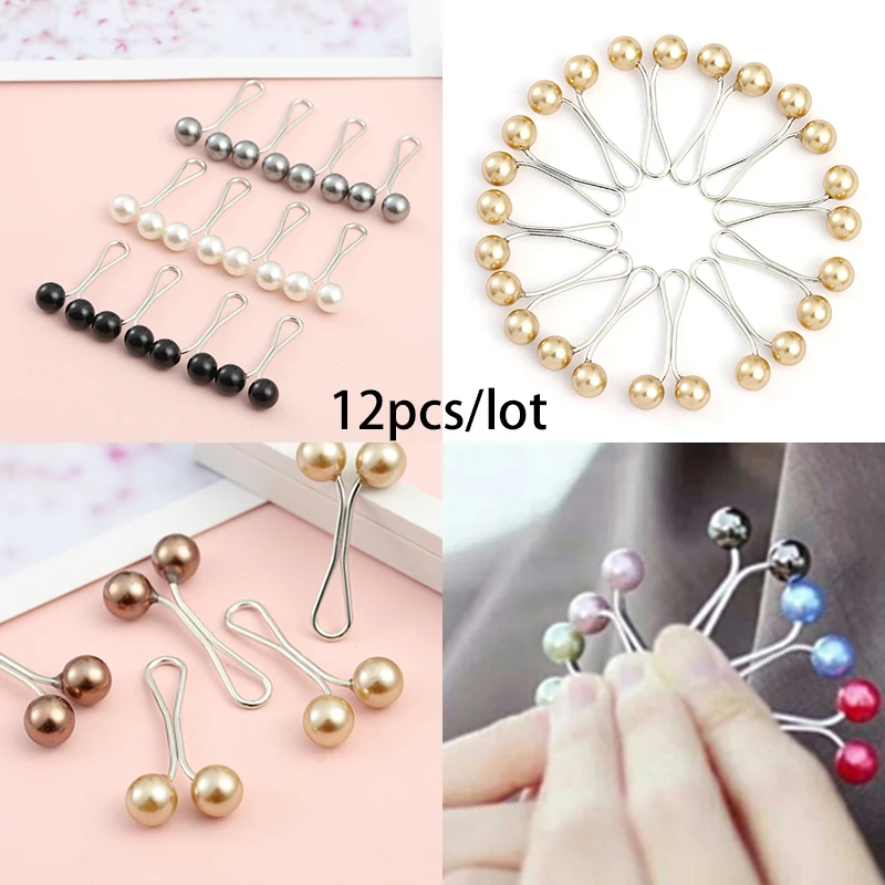 Multicolor Headscarf Pearl Pins Clips Pins Hijab Scarf Clips Muslim ...