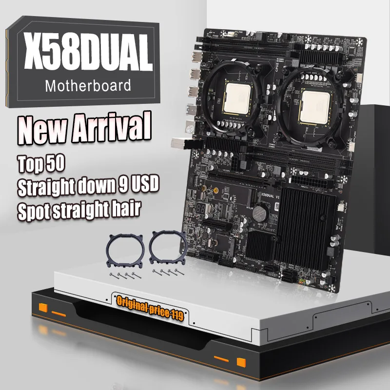 JINGSHA placa base X58 Dual Lga 1366, con CPU integrada, L5520, 2,27 ...