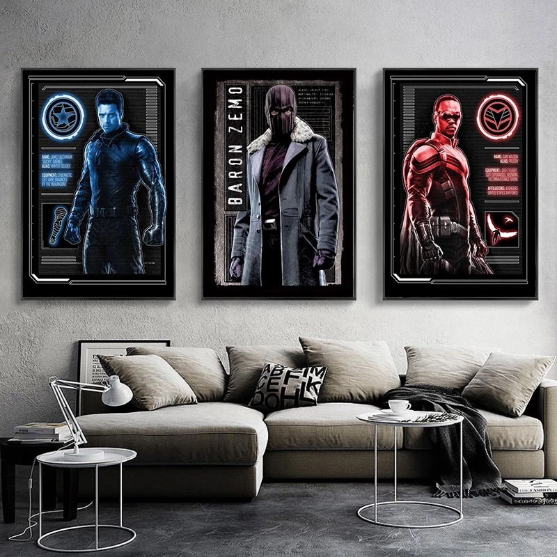 Falcon Marvel Winter Soldier Poster