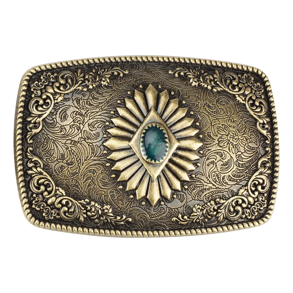Bronze Sapphire Blue Belt Buckle Exquisite Decorative Pattern for Men ...