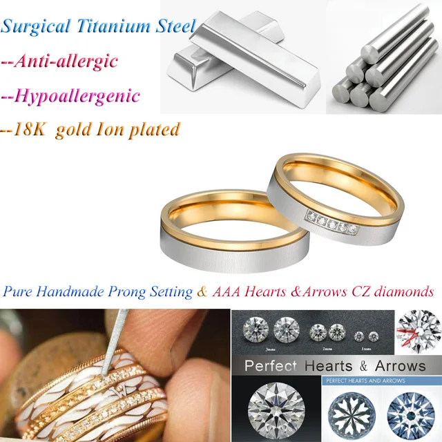 Wedding Ring Metal Types Amazon.com: Aotiwe Wedding Ring Sets For