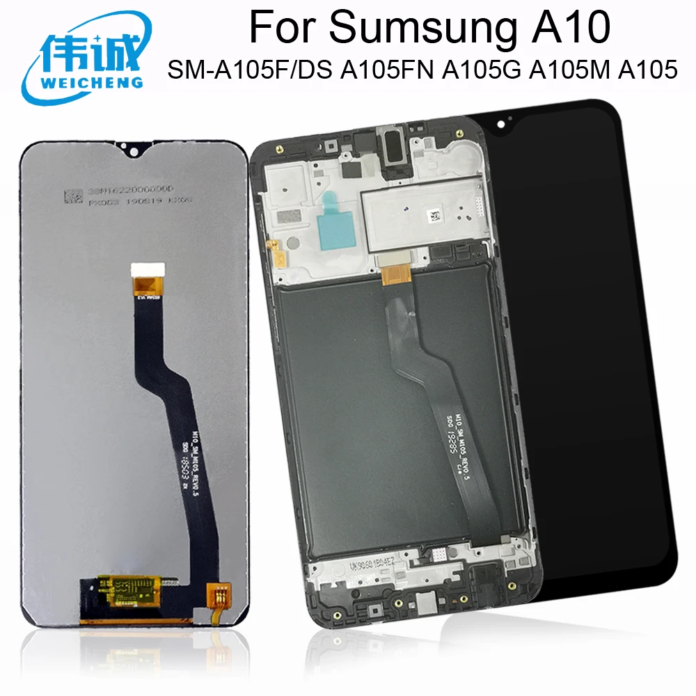 삼성 갤럭시 A10 A105F SM A105F M10 M105 M105F SM M105F 프레임 LCD 디스플레이 터치 스크린 ...