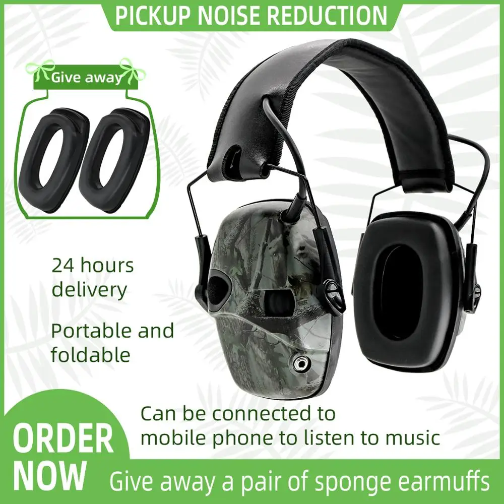 Electronic Ear muff Tactical Headset Anti-noise Sound Amplification ...