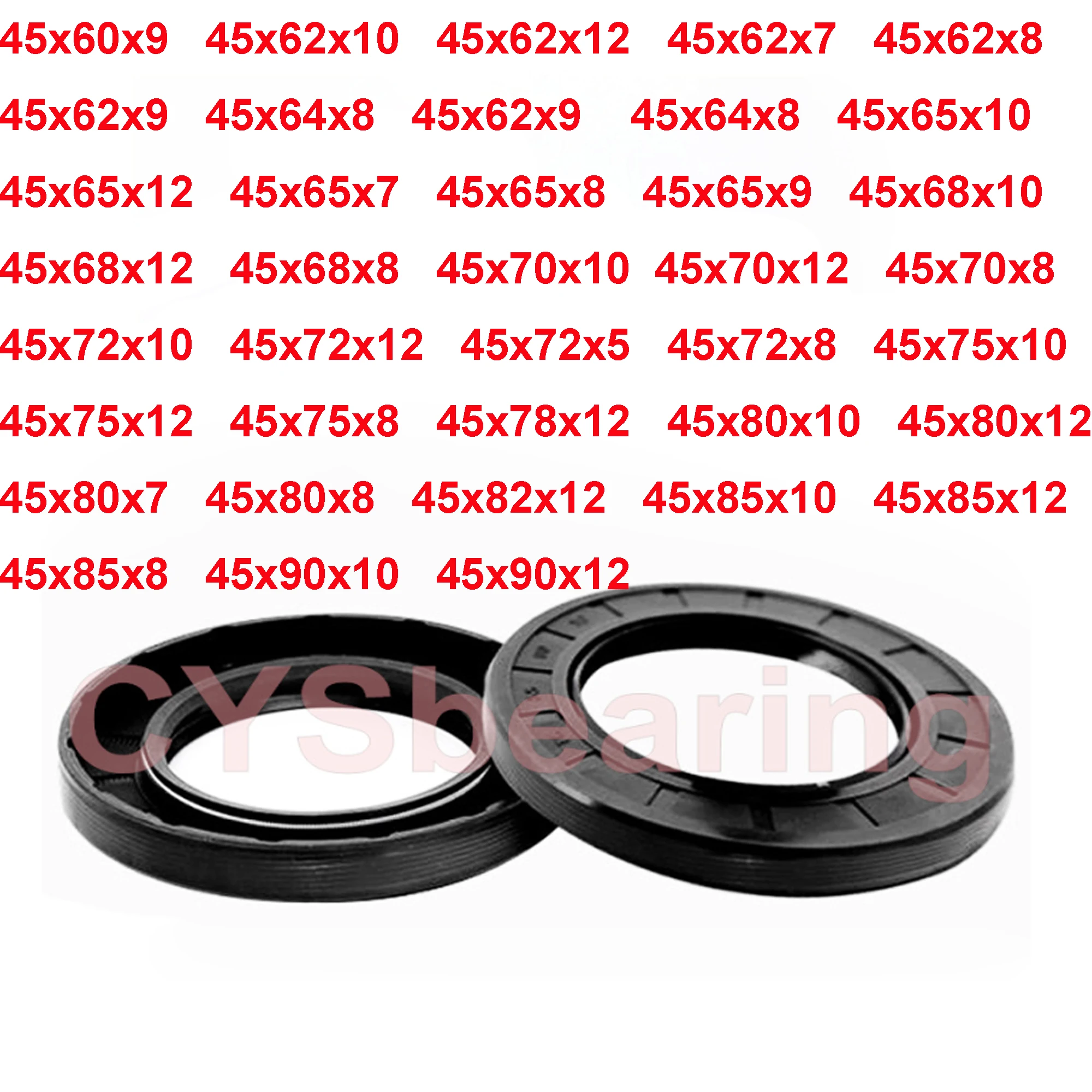 2pcs-TC-Oil-Seal-Skeleton-Spring-Steel-45x60x8-45x60x9-45x62x10 ...