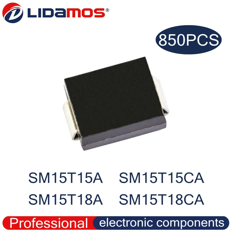 850pcs Tvs Sm15t15a Geg7 Sm15t15ca Sm15t18a Gem7 Sm15t18ca Bem7 Smc Do ...