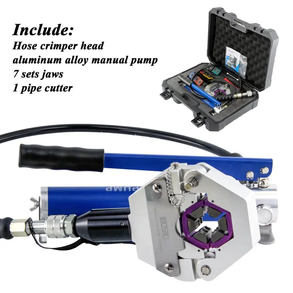 Crimpers AMZCNC 71500 Hydraulic A/C Hose Crimper Hydra-Krimp Manual A/C Hose Crimper Kit Air ...