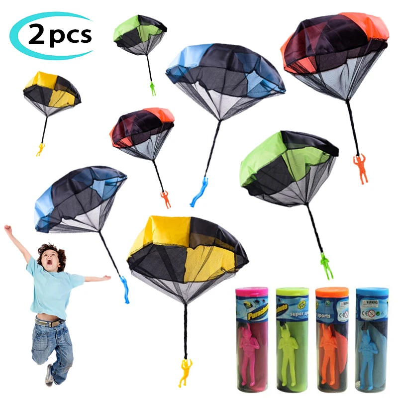 Hand Throw Soldier Parachute Toys Indoor Outdoor Games for Kids Mini ...