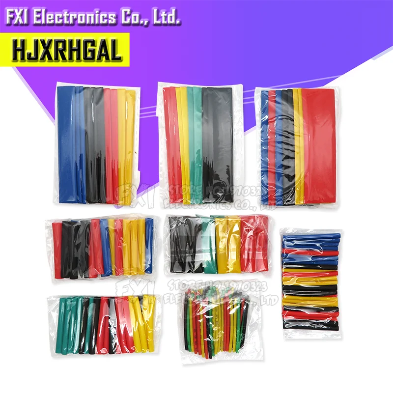 164pcs/set Heat Shrink Tube Kit Insulation Sleeving Termoretractil ...