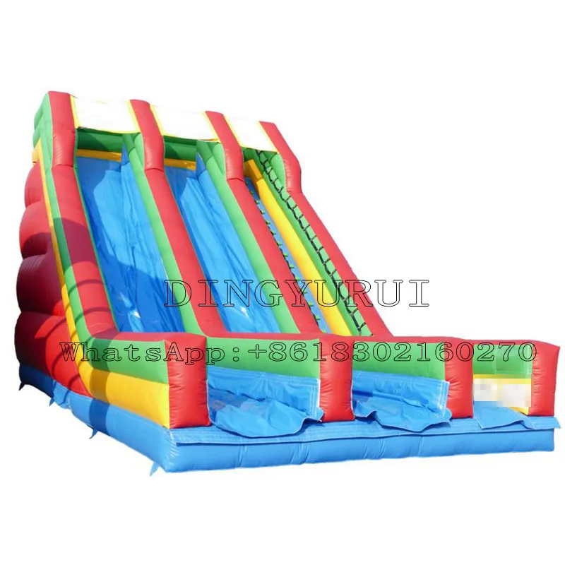 Double Lane Commercial Pvc Inflatable Slide Outdoor Sports Game With ...