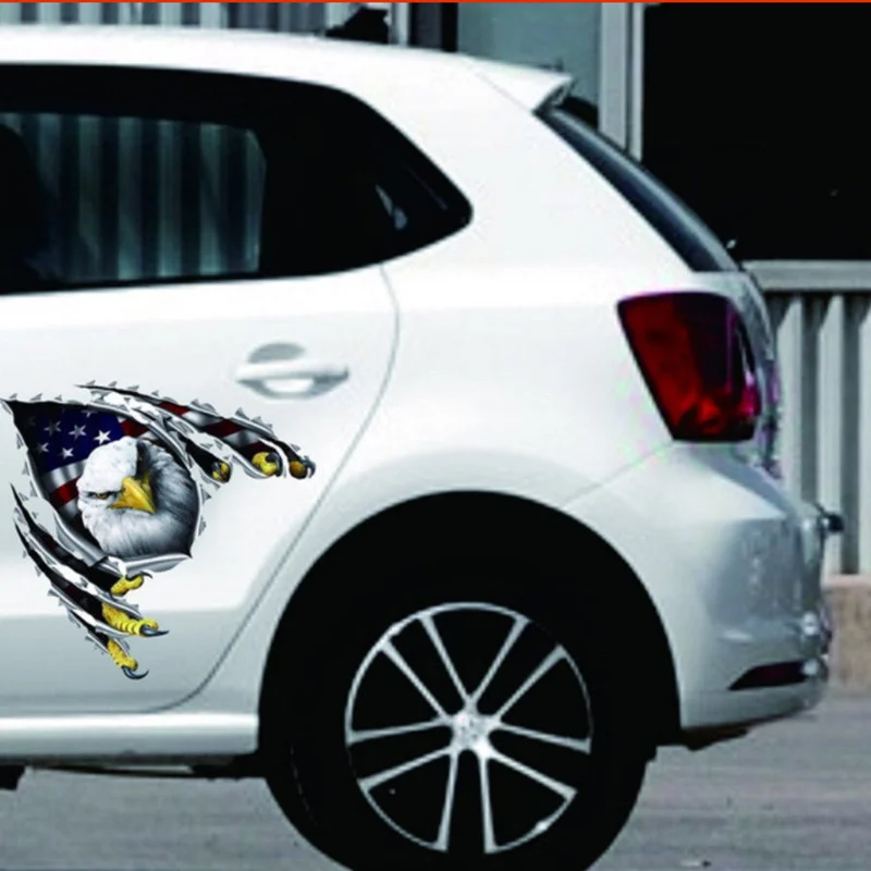 American Flag Eagle Rip Decal Camper RV Motor Home Mural For Auto Car ...