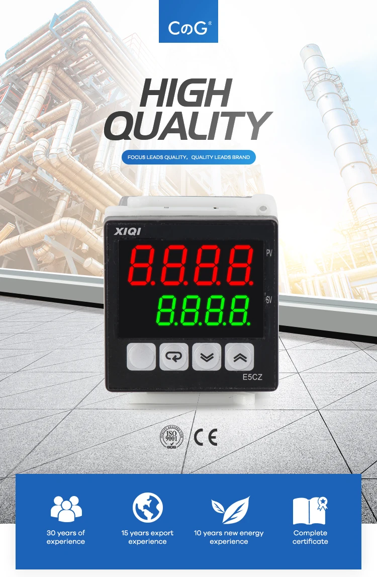 CG E5CZ 48*48mm K Type J PT100 4-20mA 0-10V Output LCD Screen ...