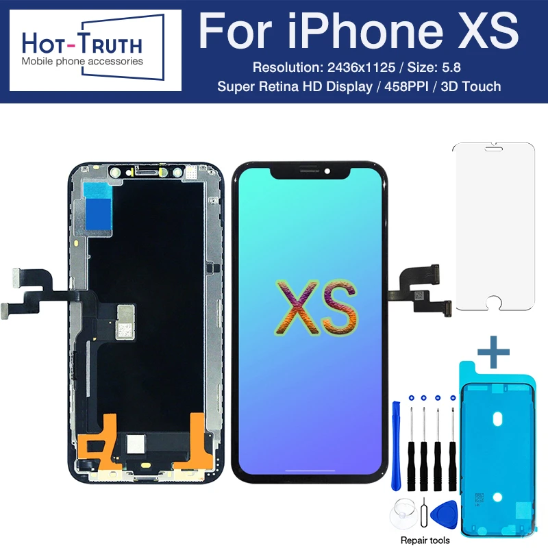 OEM LCD For iPhone XS Touch Screen Display Assembly 1:1 OLED Screen ...
