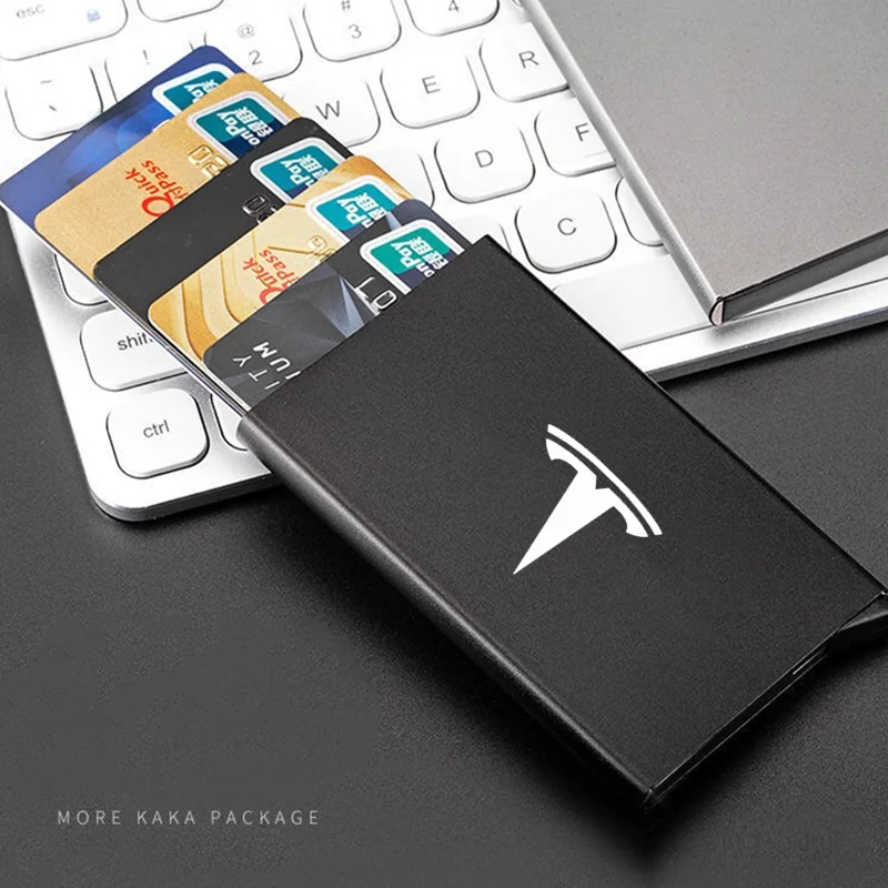 Smart Wallet Thin ID Card RFID Case Automatically Metal Key card holder ...