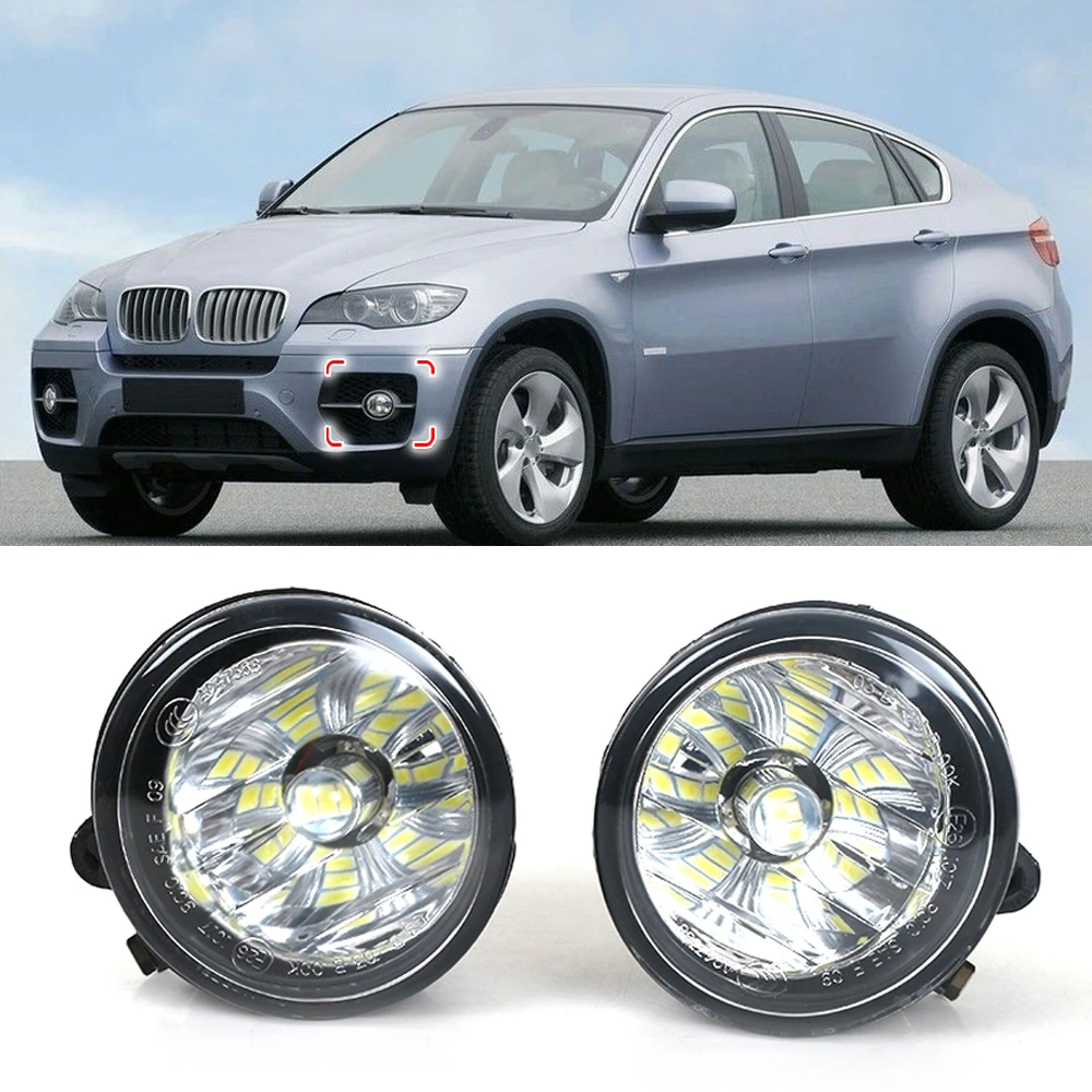 K-car Front Led Fog Lamp Fog Light With Bulb For Bmw X6 E71 E72 2012 ...