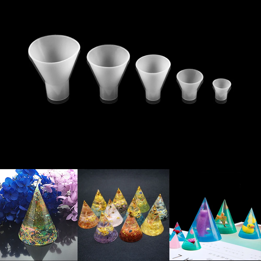 1pcs-Cone-Crystal-Epoxy-Stereoscopic-silicone-Mold-DIY-Manual-Cone ...