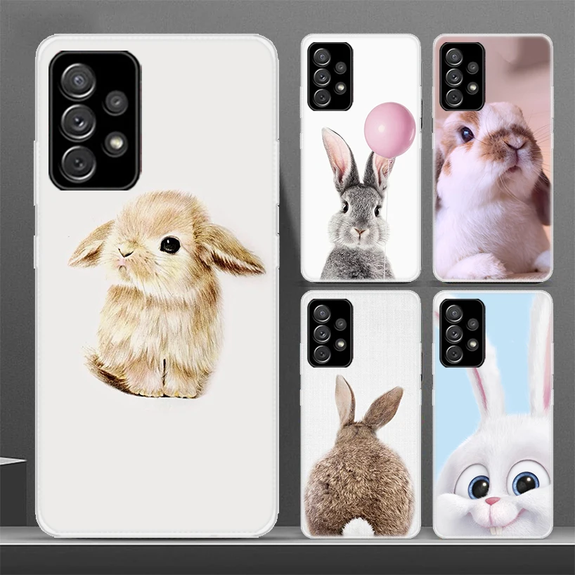 Cute-White-Baby-Rabbits-Phone-Case-For-Samsung-Galaxy-A15-A14-A13-A12 ...