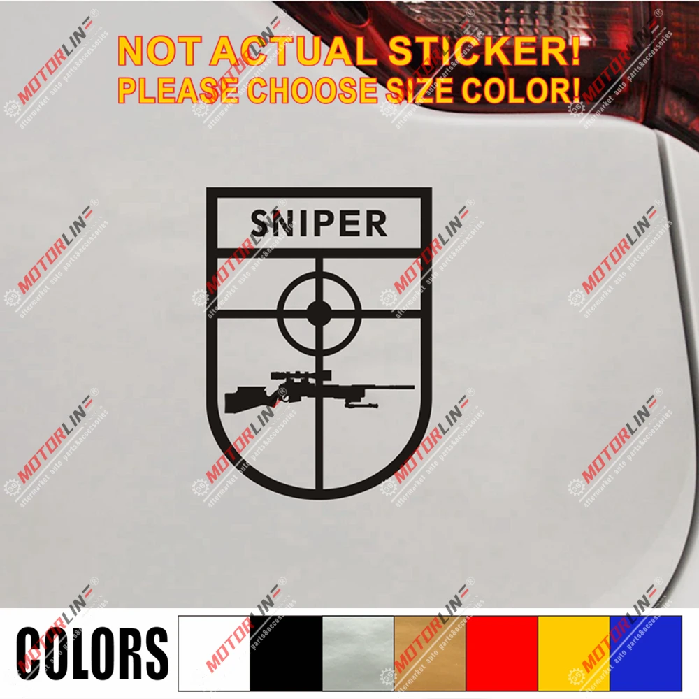 Sniper Army Military Rifle Decal Sticker Car Vinyl Pick Size Color No ...