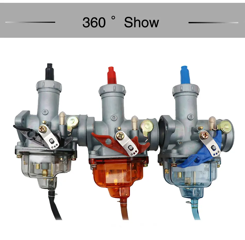 30mm Carb PZ30 Carburetor Power Jet with Nylon Float Bowl For 200cc 250cc Motocross Cable Choke ...