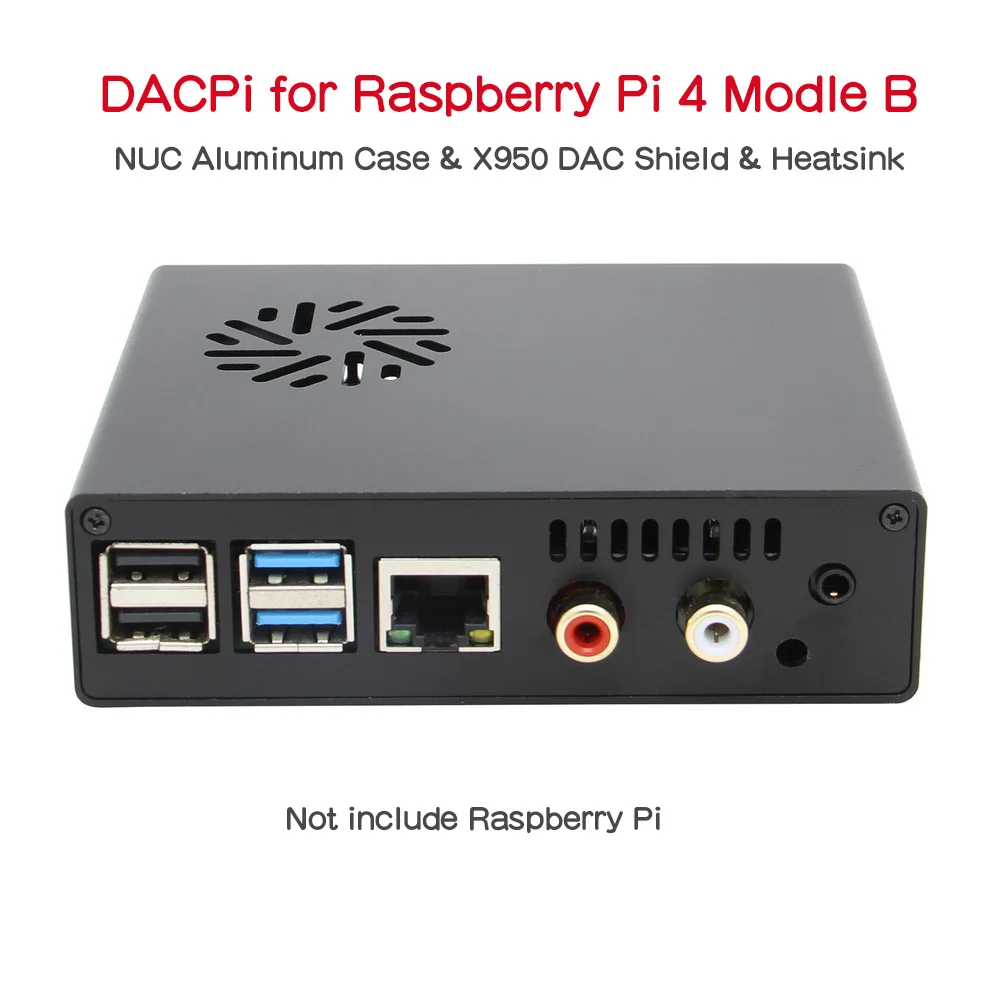 Raspberry Pi4 DAC board Kit, DACPi NUC Aluminum Case with X950 DAC ...