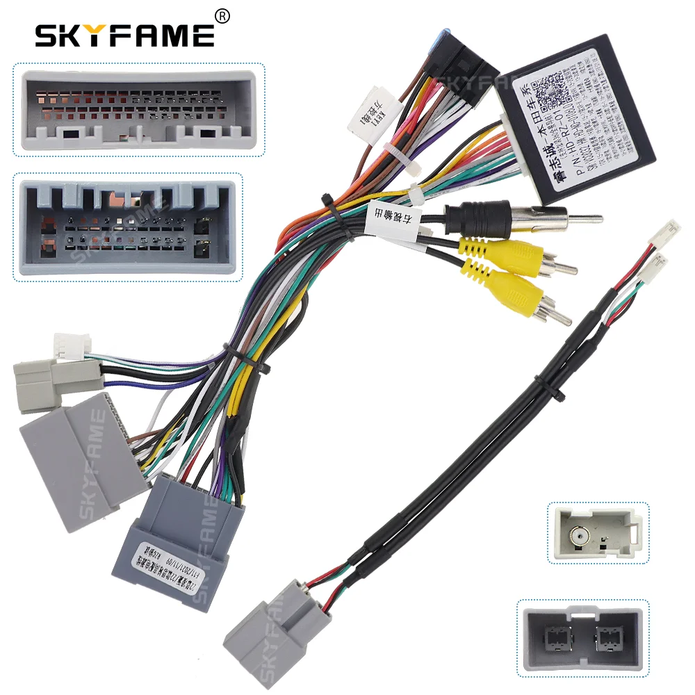Skyfame 16Pin Auto Kabelboom Adapter Met Canbus Box Decoder Voor Honda Crider Civic 2022 HD RZ ...