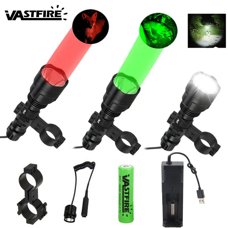 C8 Tactical Hunting Flashlight Xml T6 Led Airsoft Weapons Light Rifle ...