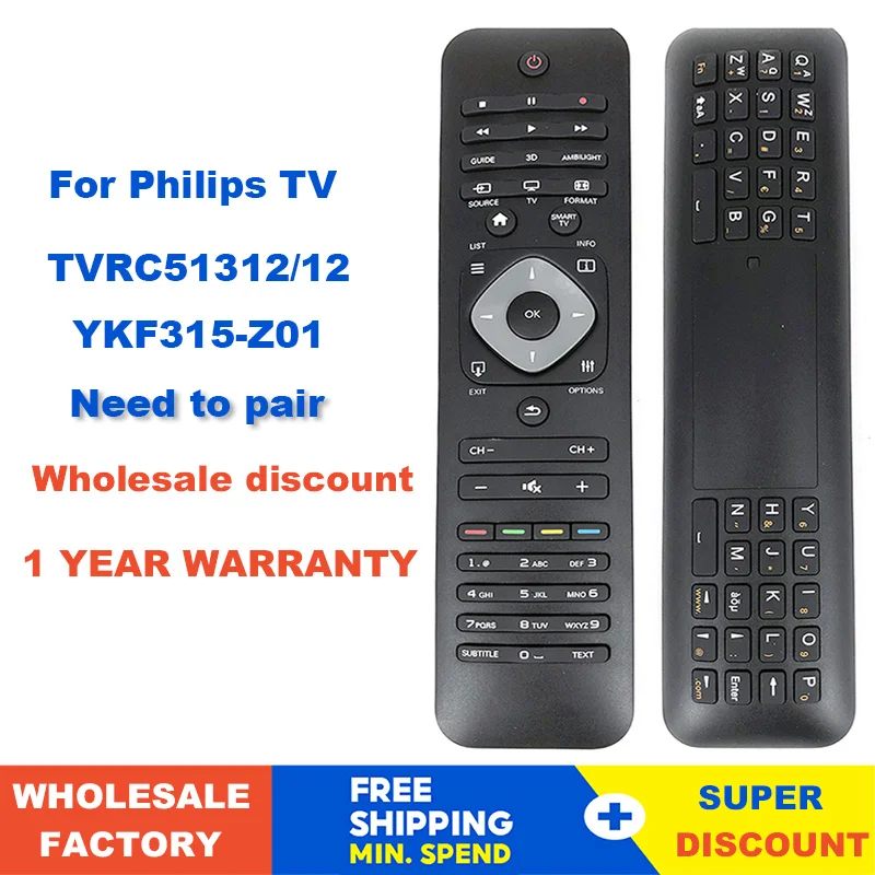 Mando a distancia Original para TV Philips, dispositivo con teclado ...