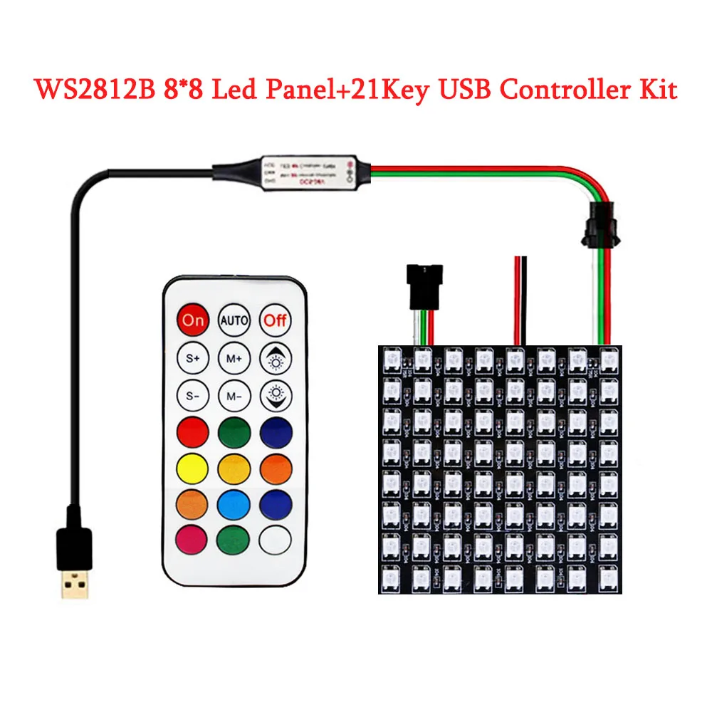 Matriz-de-p-xeles-LED-WS2812b-16x16-8x8-8x32-controlador-RGB-USB-de-21 ...