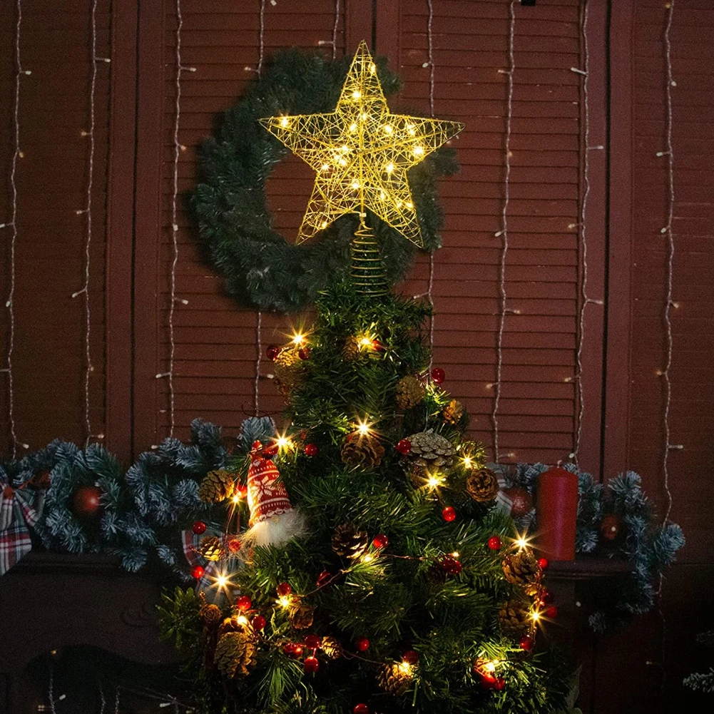 Christmas Tree Decoration Star | Star Christmas Tree Top Led - Star ...