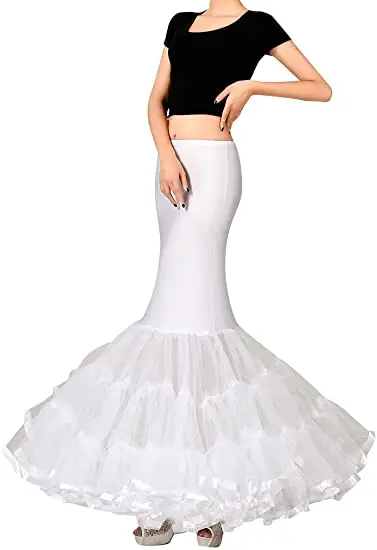 Fancy Newly Designed Women's Trumpet Mermaid Bridal Petticoat Crinoline ...