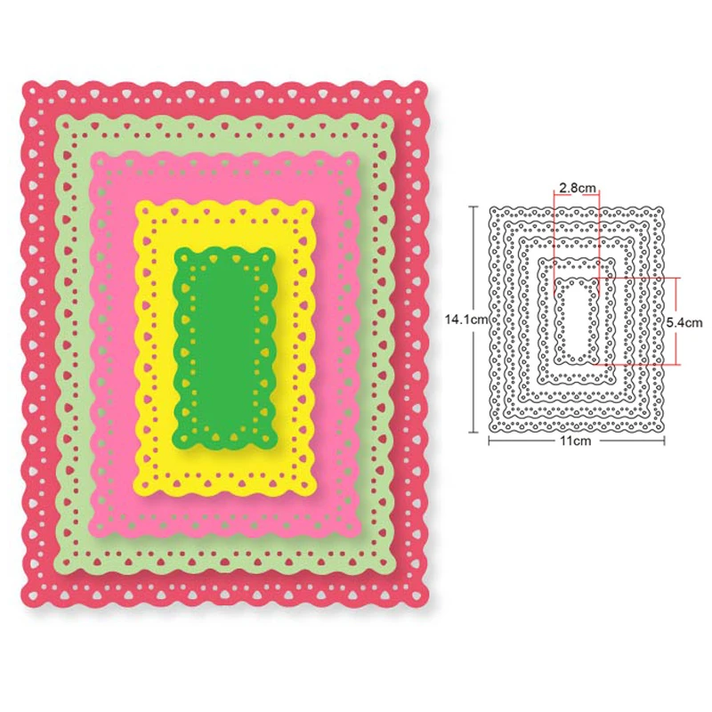 Rectangle frame background Dies for Scrapbook Card Making 2020 new ...