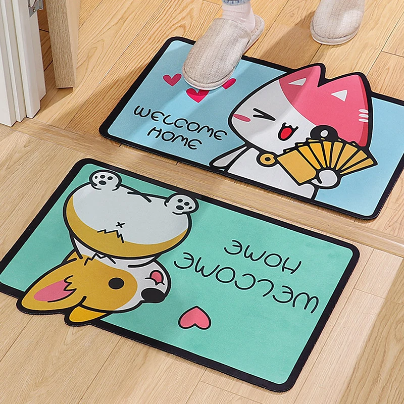 Cartoon Door Mat Welcome Entrance Rugs for Home Small Carpet for ...