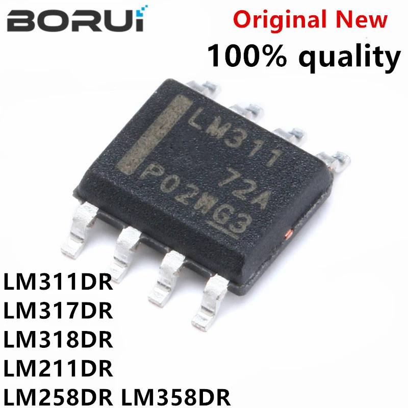 10pcs Lm311dr Sop8 Lm311 Sop-8 Sop Lm317dr Lm317 Lm317dr2g Lm318dr Lm318 Lm211dr Lm211 Lm258dr ...