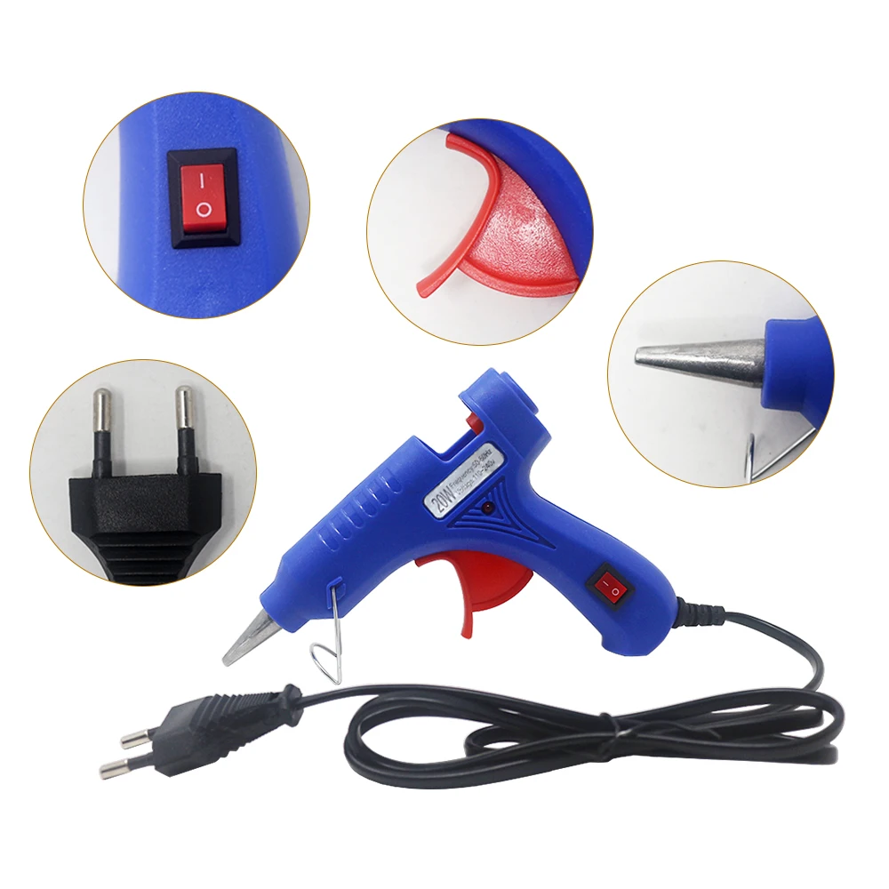 Pistolet a colle,pistolet à colle thermofusible 20W 7mm,prise ue US ...