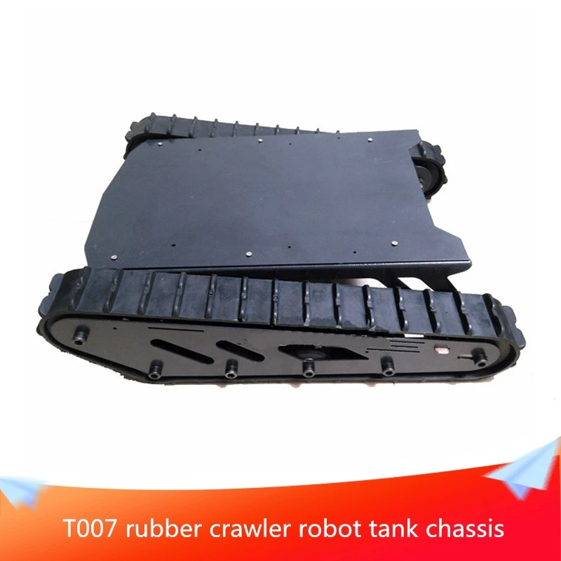 T007 Metal Tank Chassis with Rubber Crawler Belt Tracked Vehicle ...