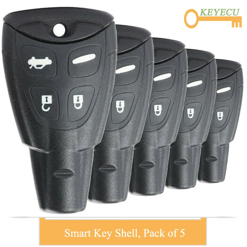 KEYECU 5PCS Smart Remote Car Key Shell Case for SAAB 9-3 9-5 93 95 2003 ...