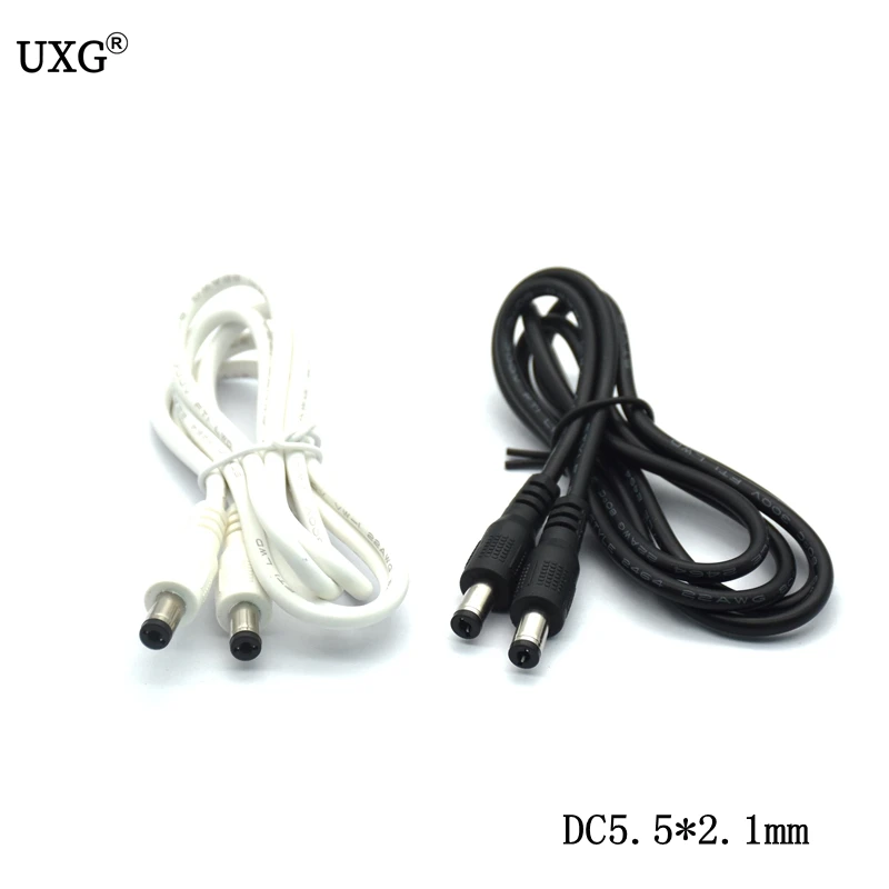 DC 5.5x2.1mm 1M DC Power Connector With Extension Extend Wire Cable ...