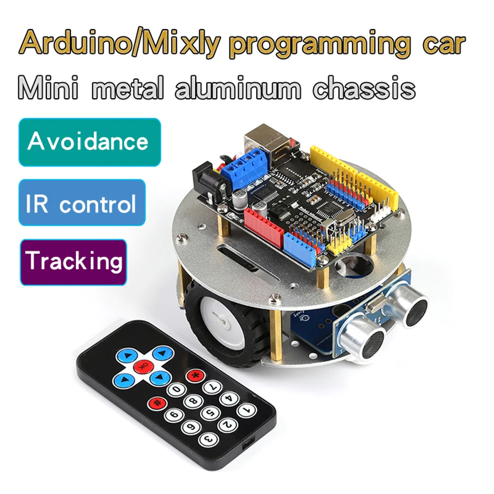 2WD-Smart-Car-DIY-kit-for-Arduino-UNO-R3-N20-motor-Metal-aluminum ...