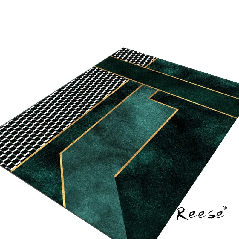 Deep Green Quality Print Rug - Decor Shop Direct