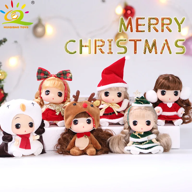 9cm Christmas series Ddung Dolls with ball Korea BJD Dress up Xmas tree ...