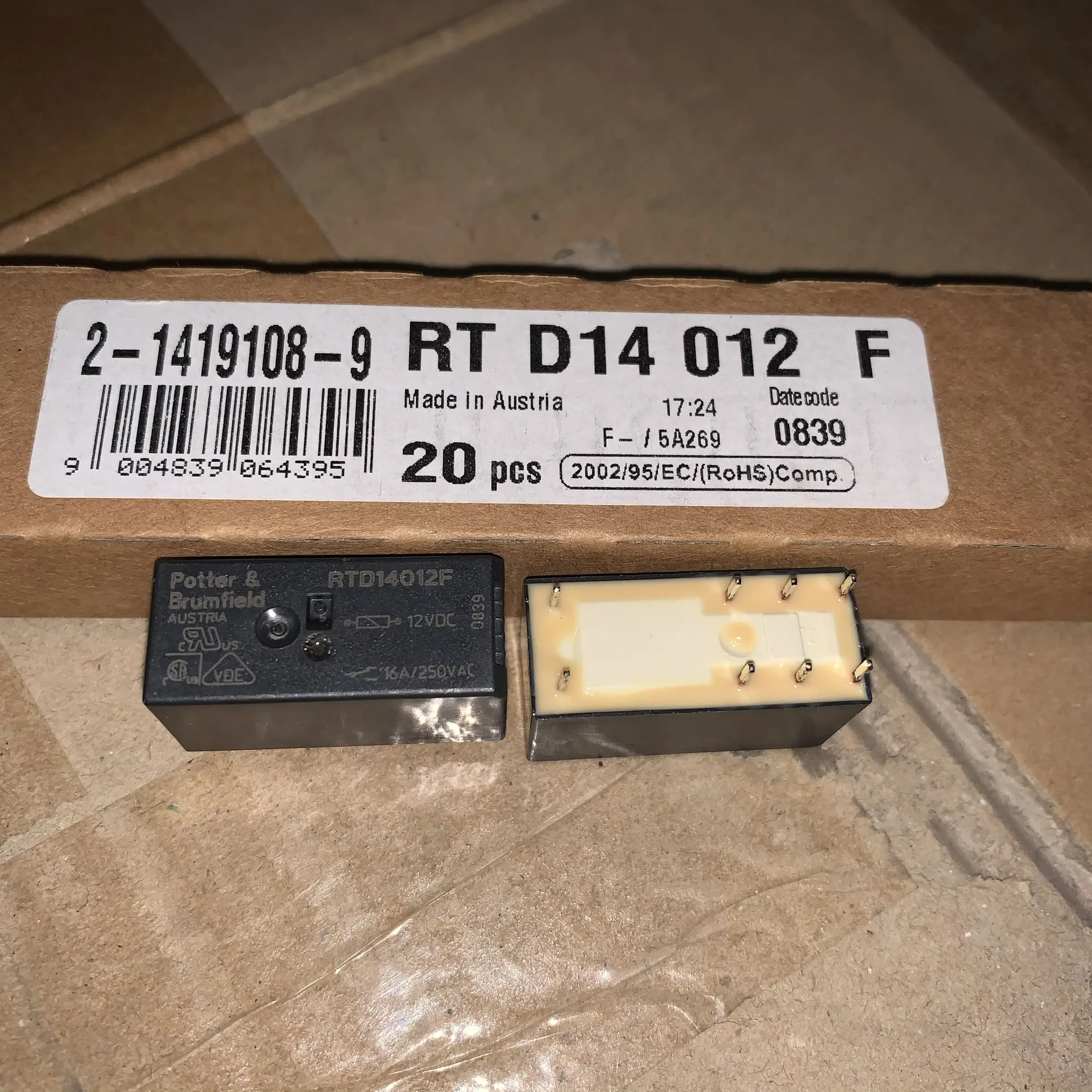 RTD14012 RTD14012F RTD14024 RTD14048 Power Relay 16A 250VAC 8 Pinos ...