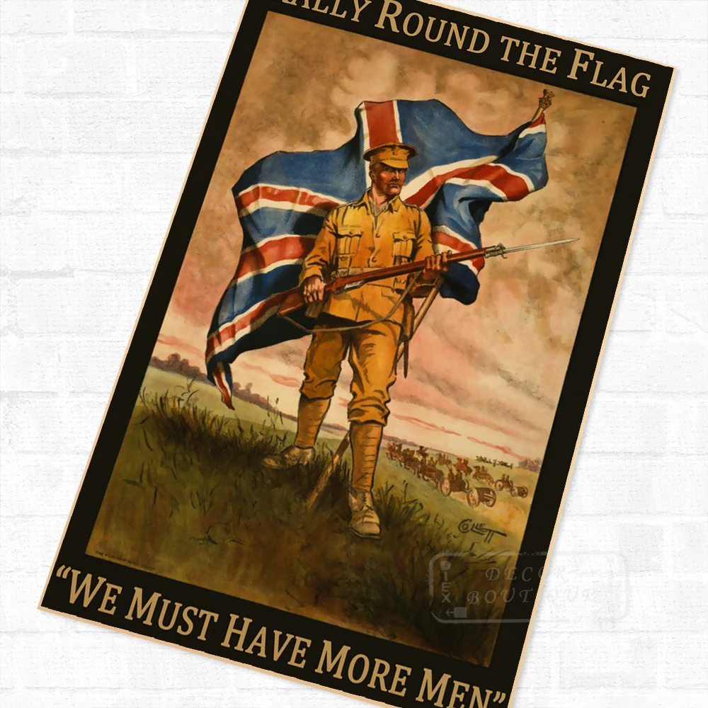 We Must Have More Men WWI WW1 Propaganda Poster Vintage Retro Canvas ...