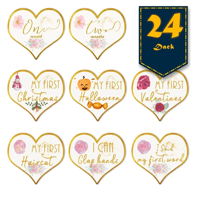 24-Sheets-Set-Baby-Love-Monthly-Stickers-Pregnant-Belly-Decals-Memory ...