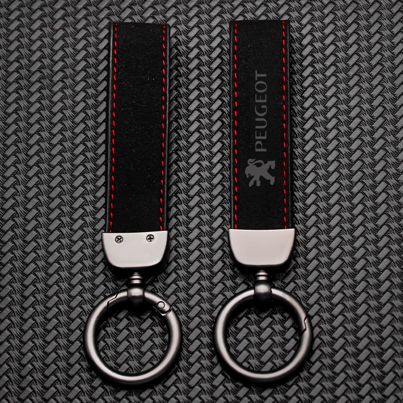Car Logo Keychain Fashion Suede Leather Keyring Key Chain Gifts ...