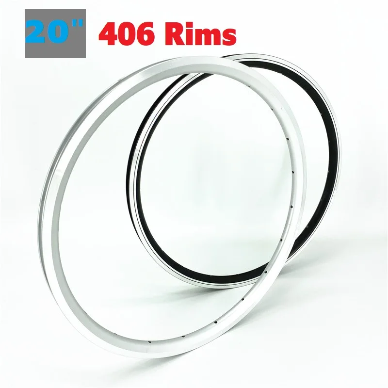 406-Folding-Bike-Rims-Double-Wall-Aluminum-Alloy-Rim-Schrader-Valve-20H ...