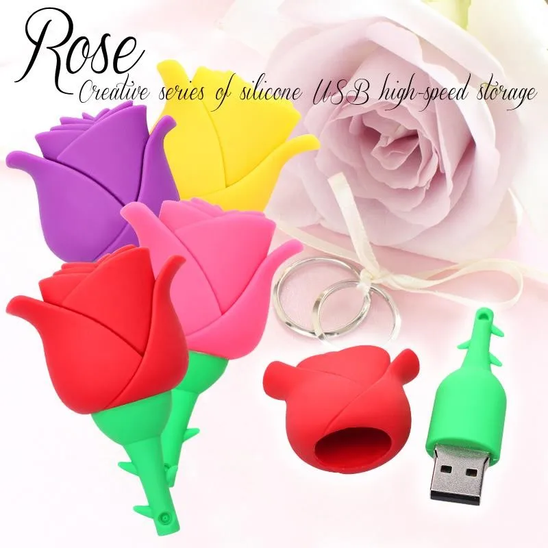 Pen drive usb con forma de flor, unidad flash de 4GB, 8GB, 16GB, 32GB ...
