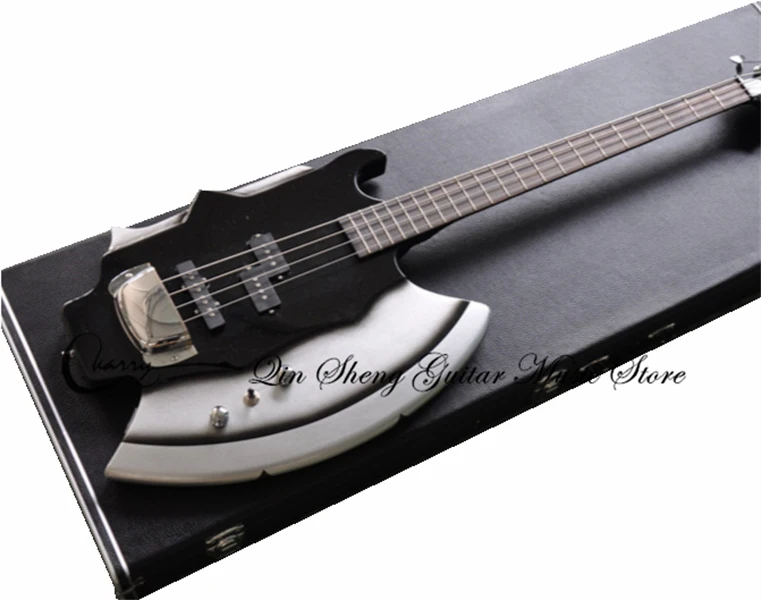 4-strings-AX-bass-guitar-tomahawk-axe-bass-black-color-basswood-body ...