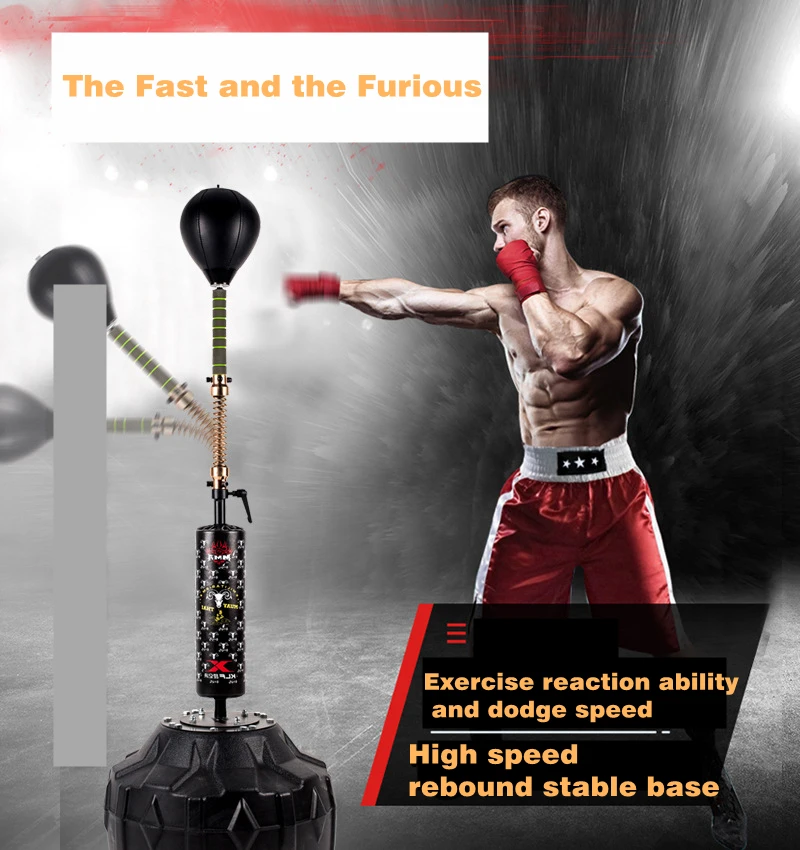 Rotating Boxing Speed Ball Vertical Household Reaction Target Adult ...
