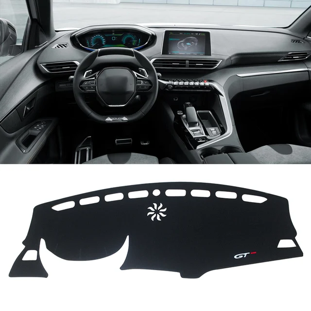 Cubierta de salpicadero de coche, alfombrilla Anti-UV para Peugeot 3008, 5008, GT Line 2016 ...